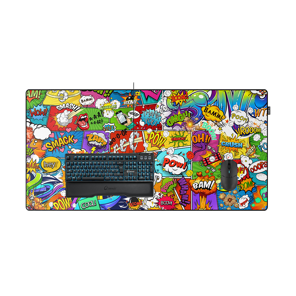 Comic Style XXL Gaming Mousepad – Farbenfrohes Design
